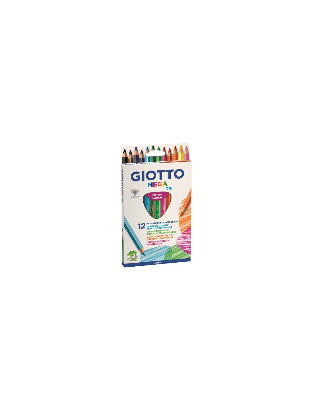 PINTURAS GIOTTO MEGA TRI 12 colores